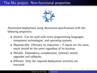 Dysnomia: complementing Nix deployments with state deployment | PPT