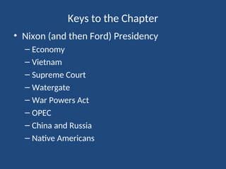 Nixon Adminstration Cold War Continues NOTES.ppt