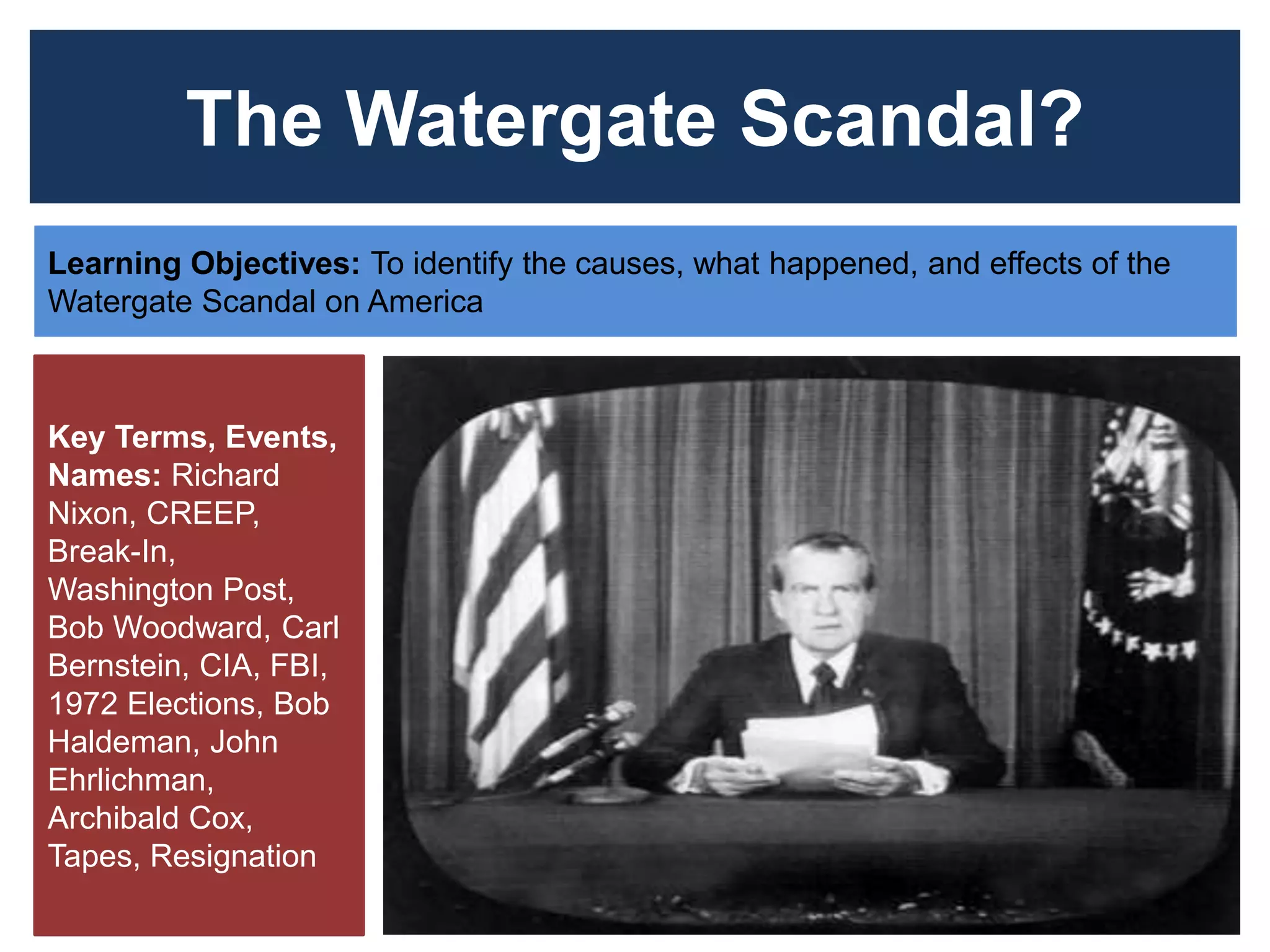 Nixon and the watergate scandal | PPTX