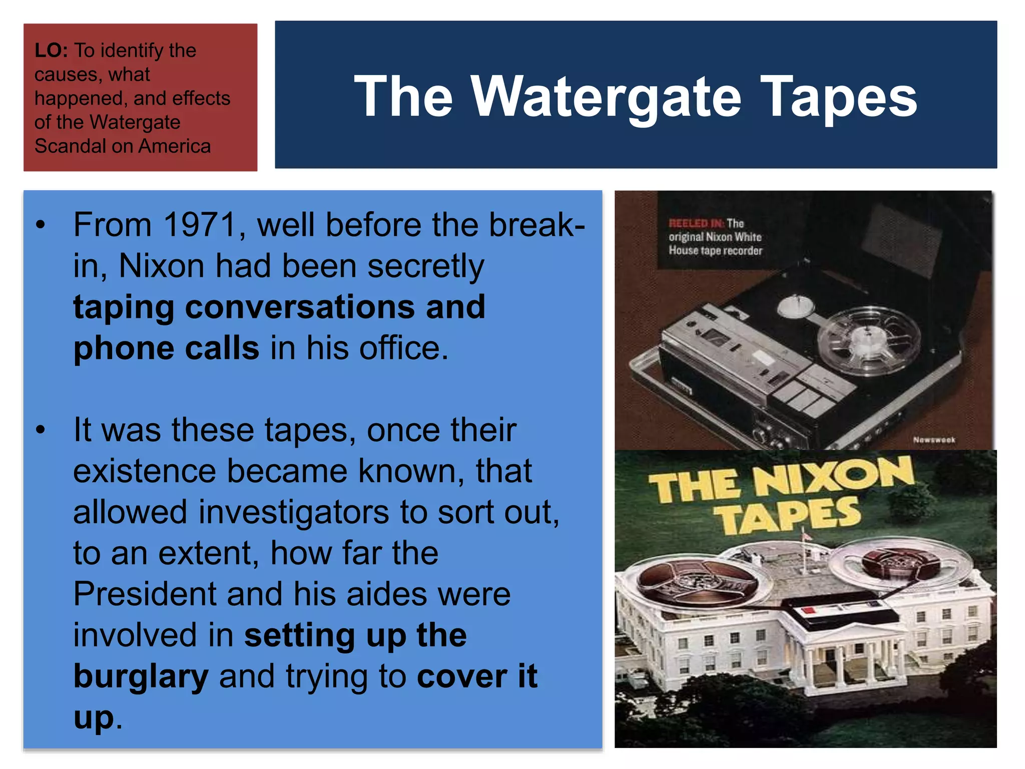 Nixon and the watergate scandal | PPTX