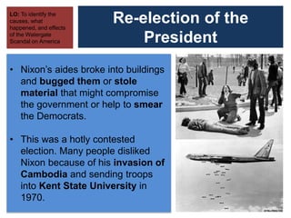 Nixon and the watergate scandal | PPTX