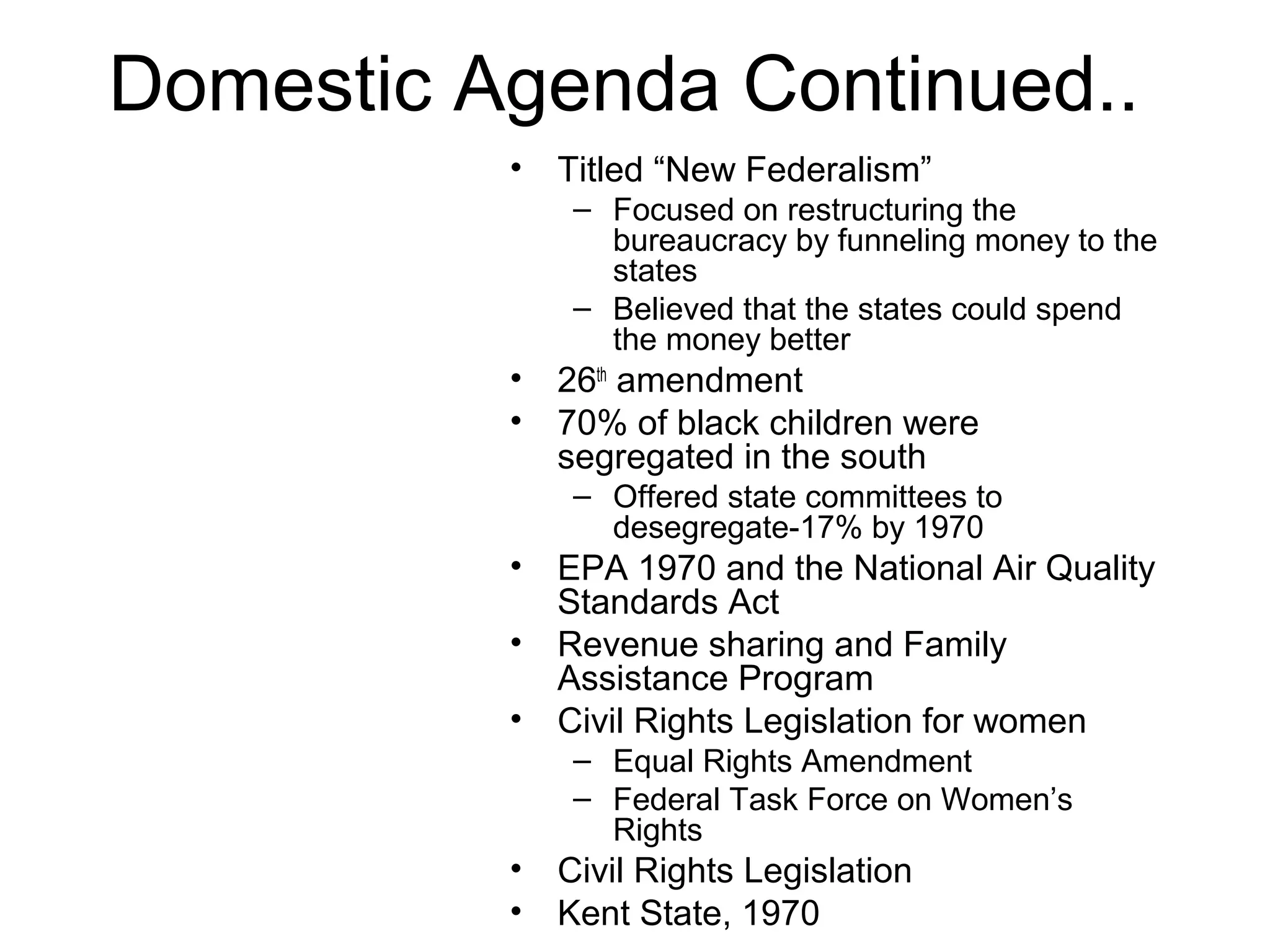 Nixon domestic policies | PPT
