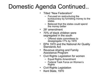 Nixon domestic policies | PPT