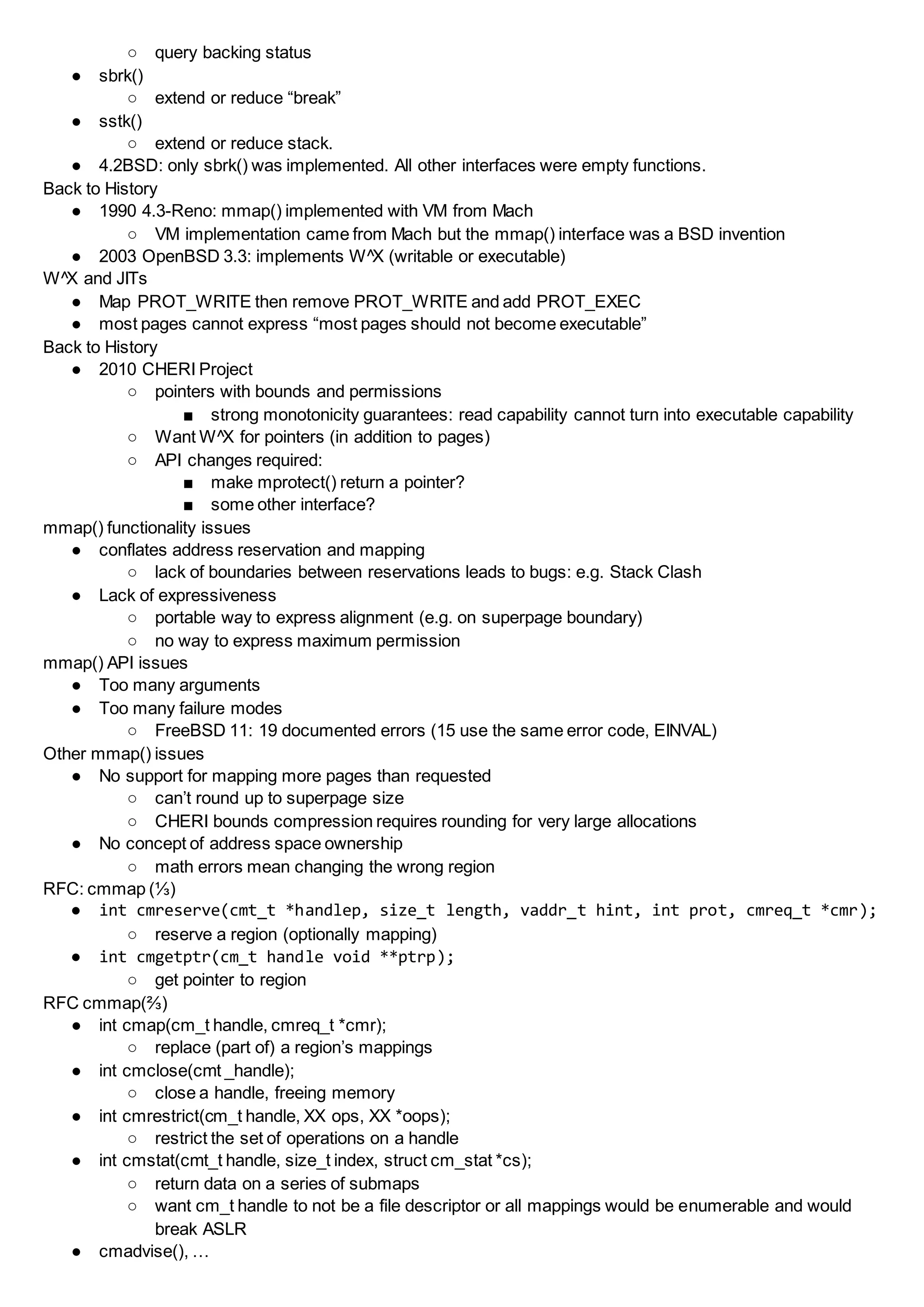 Bsdtw17: brooks davis: is it time to replace mmap? | PDF