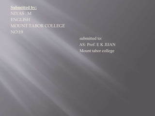 powerpoint presentation on a story 'son from america" | PPTX