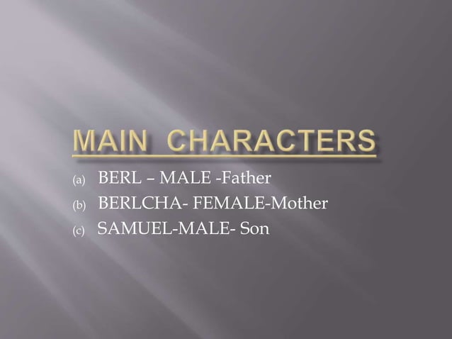 powerpoint presentation on a story 'son from america" | PPT