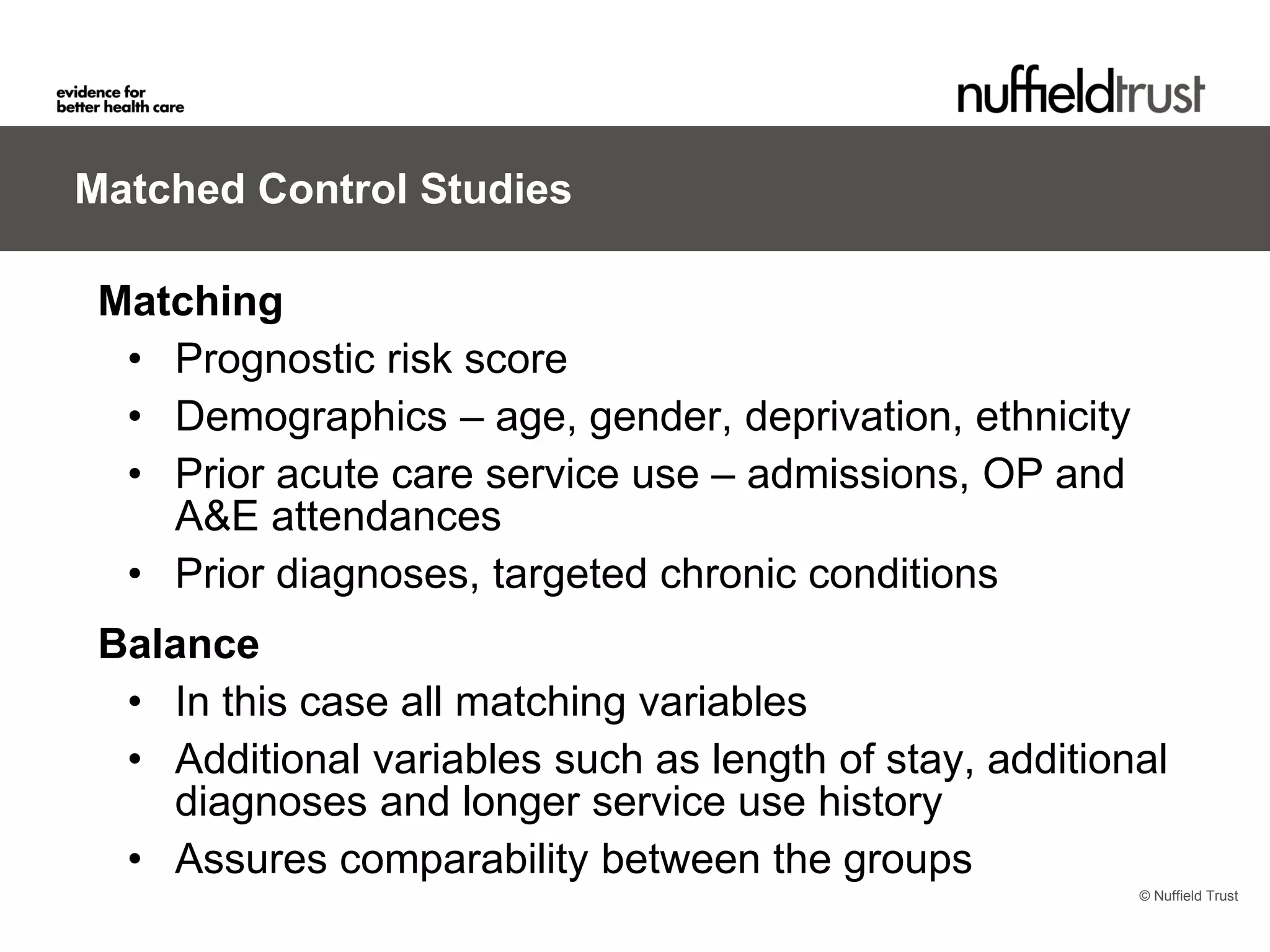 Cono Ariti: matched control studies | PPT