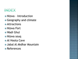 Nizwa - Great Place to Visit | PPTX