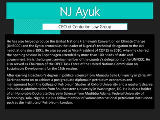 Nj Ayuk - CEO of Centurion Law Group | PPTX