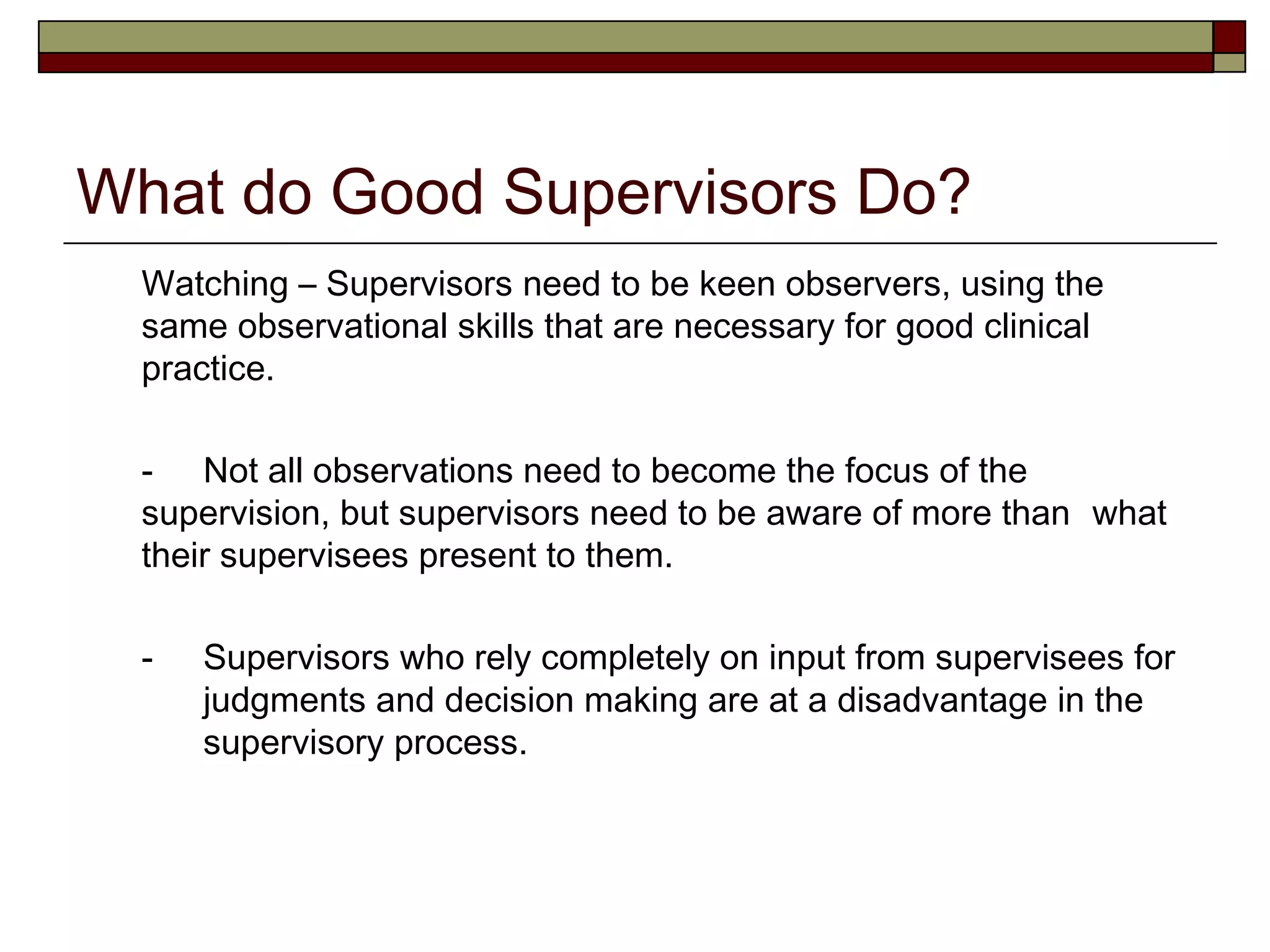 LPC Core Issues in Effective Clinical Supervision | PPT