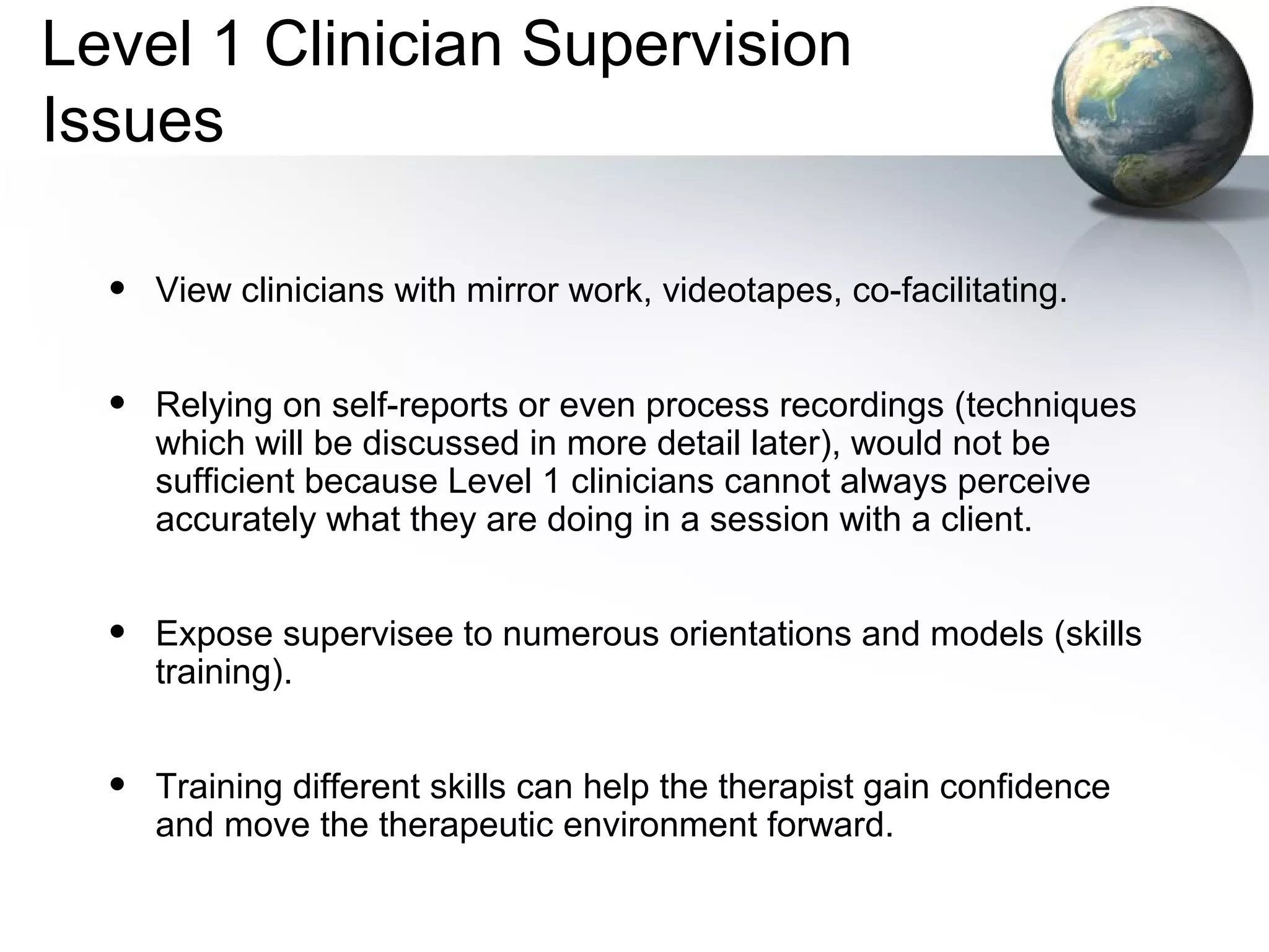 LPC Models and Techniques in Clinical Supervision | PPT
