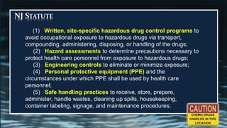 NJ Hazardous Drug Safe Handling Act | PPTX