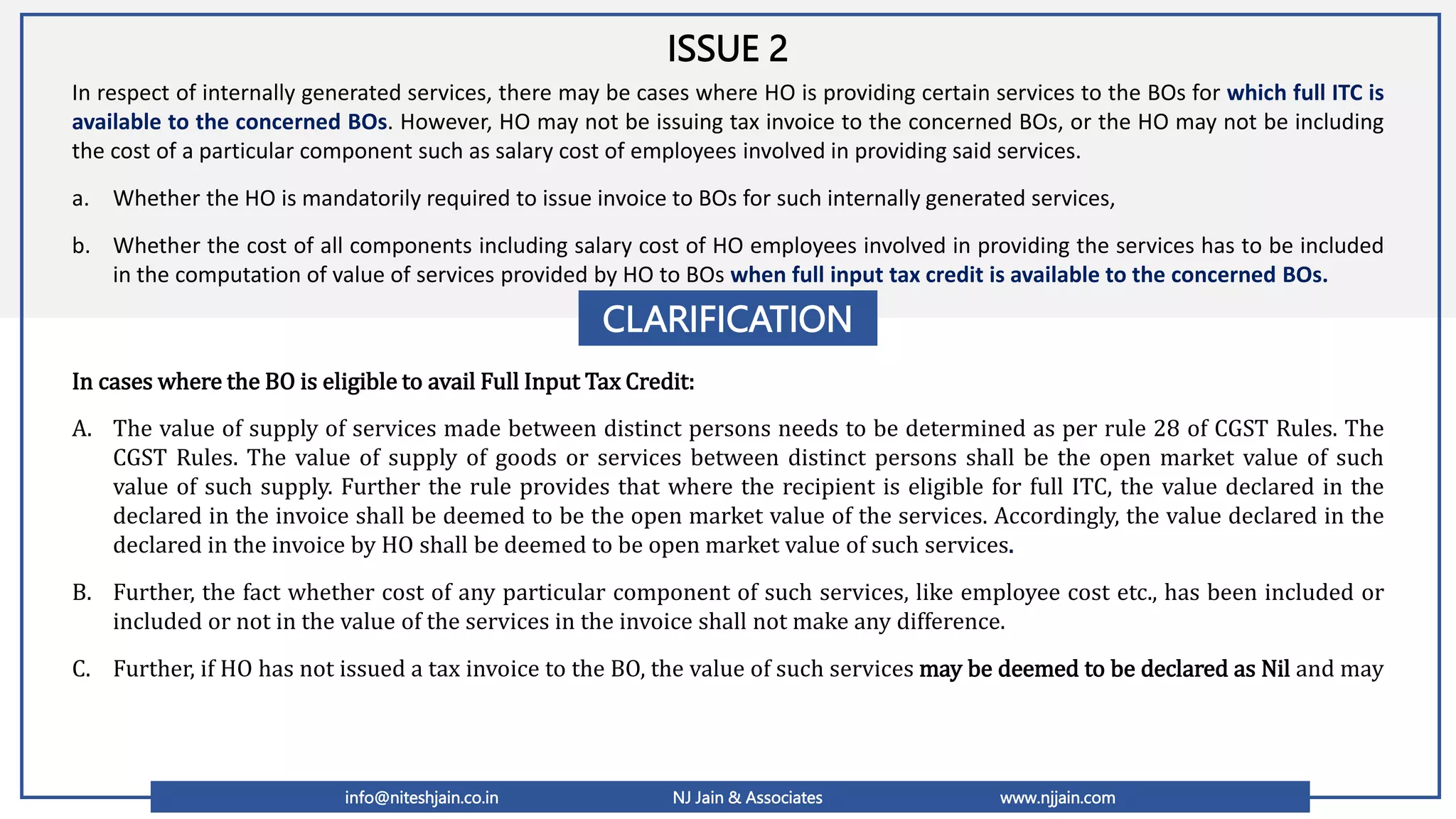 Clarification on Cross Charge & ISD | PPTX