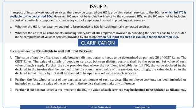 Clarification on Cross Charge & ISD | PPT