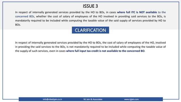 Clarification on Cross Charge & ISD | PPT