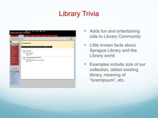 Creating Library Community | PPTX