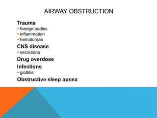 Airway obstruction with foreign bodies treatment in dental office | PPTX