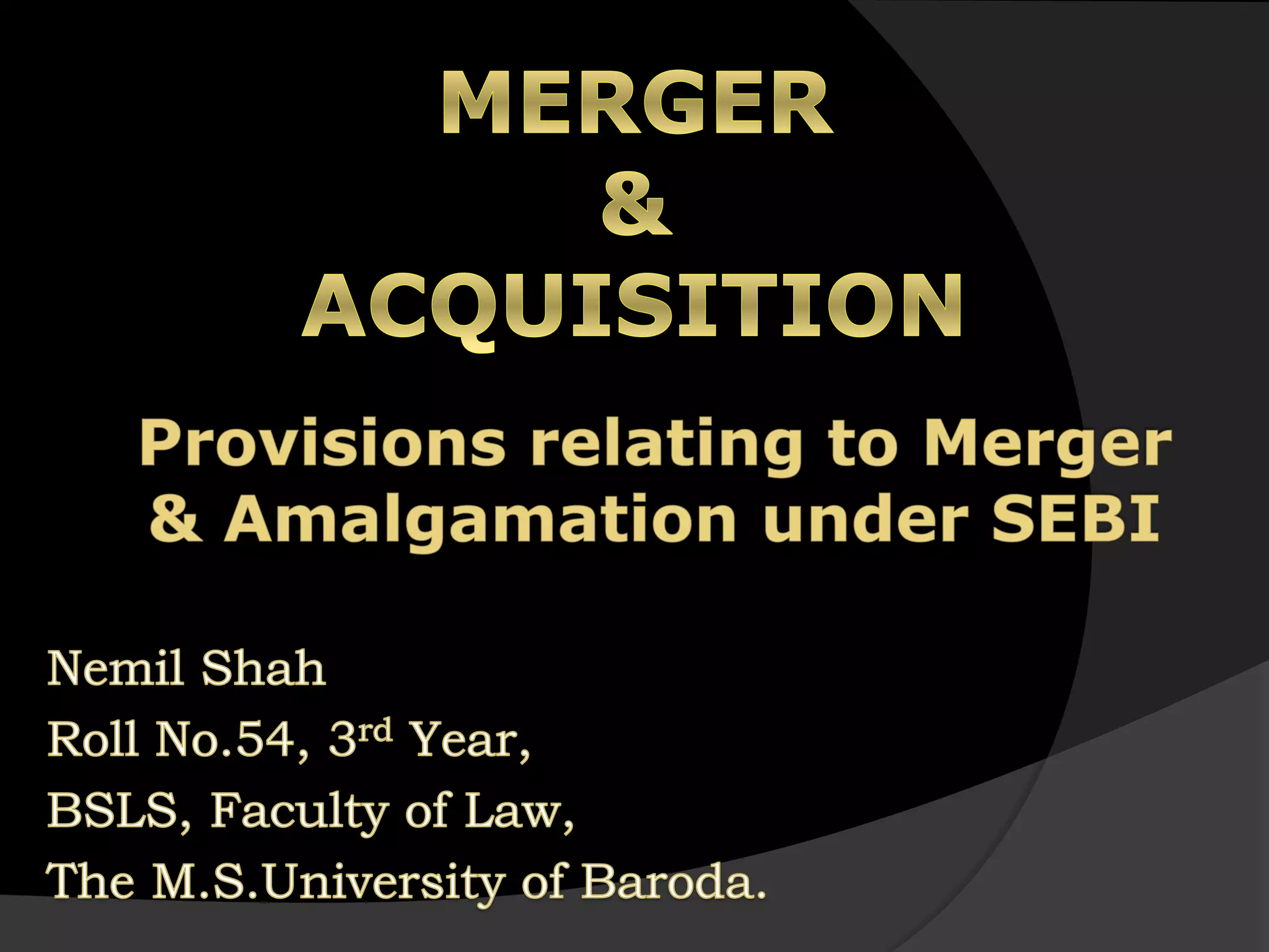 merger, acquisition and amalgamation | PPTX