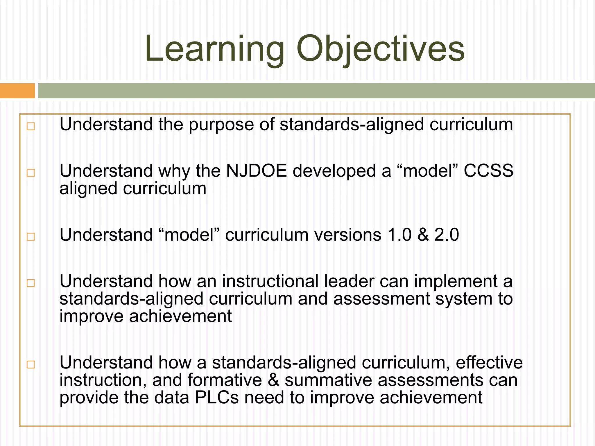 Nj model curriculum | PPTX | Education industry | Industries
