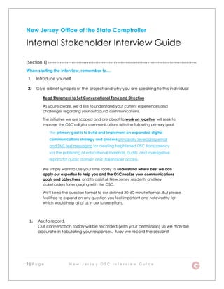 Interview Guide | PDF