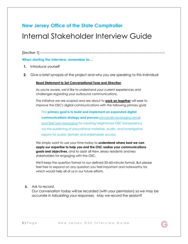 Interview Guide | PDF