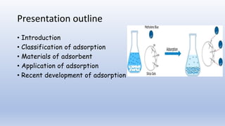 Njp 1919021014 adsorption for wastewater treatment | PPTX