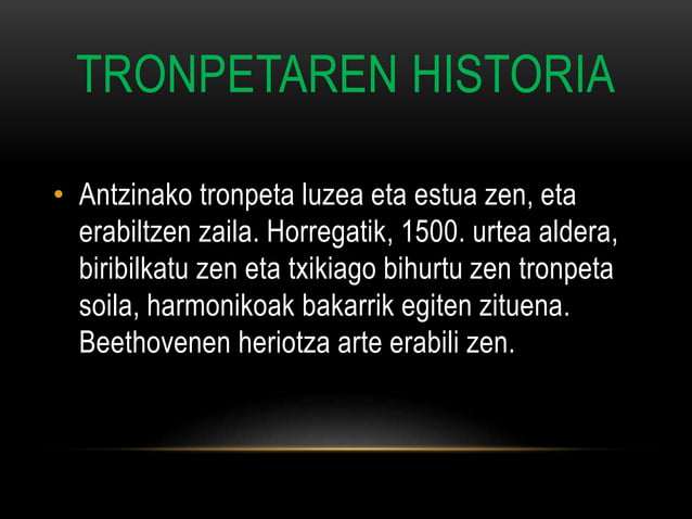 Trompeta eva eta gaizka | PPTX