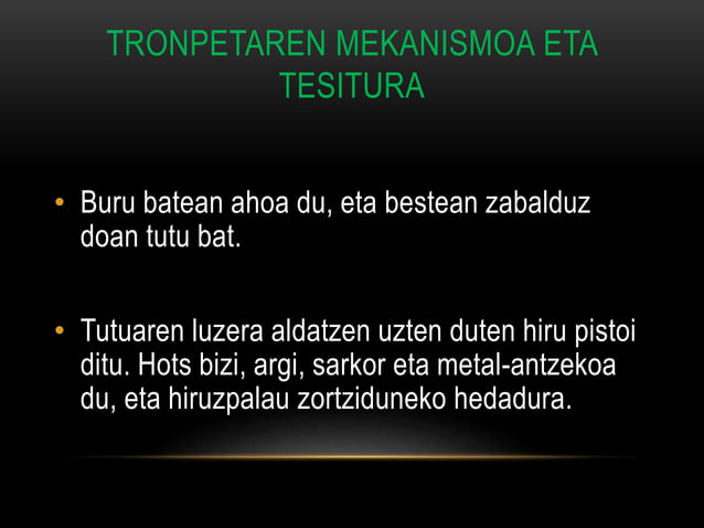 Trompeta eva eta gaizka | PPTX