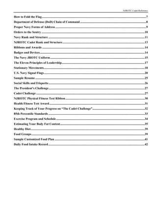 NJROTC Cadet Reference Manual | PDF