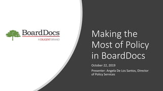 Managing School District Policy Documents with BoardDocs | PDF