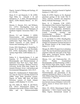 paleoenvironmental reconstruction of the cental swamp depobelt niger ...