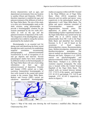 paleoenvironmental reconstruction of the cental swamp depobelt niger ...