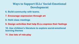 Supporting Social-Emotional Development of Elementary ELLs | PPT