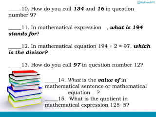 NUMERACY REVIEWER - FOR GRADE SIX- NUMERACY LEVEL- | PPTX