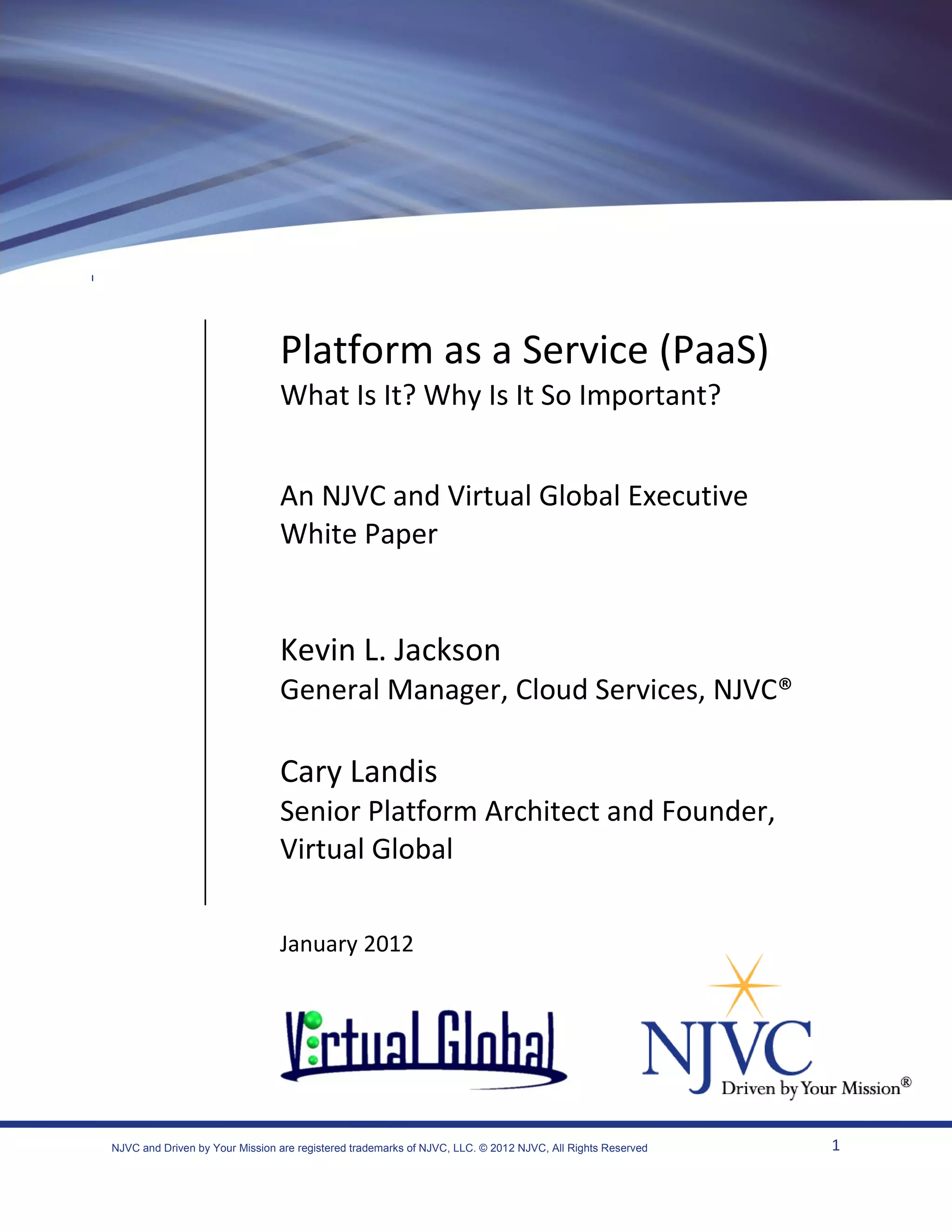 NJVC-Virtual Global PaaS white paper | PDF