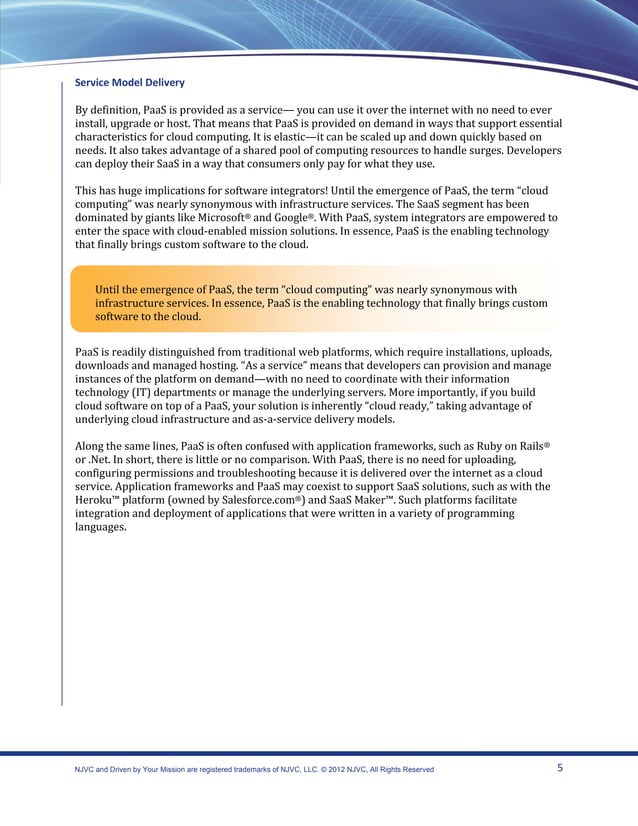 NJVC-Virtual Global PaaS white paper | PDF