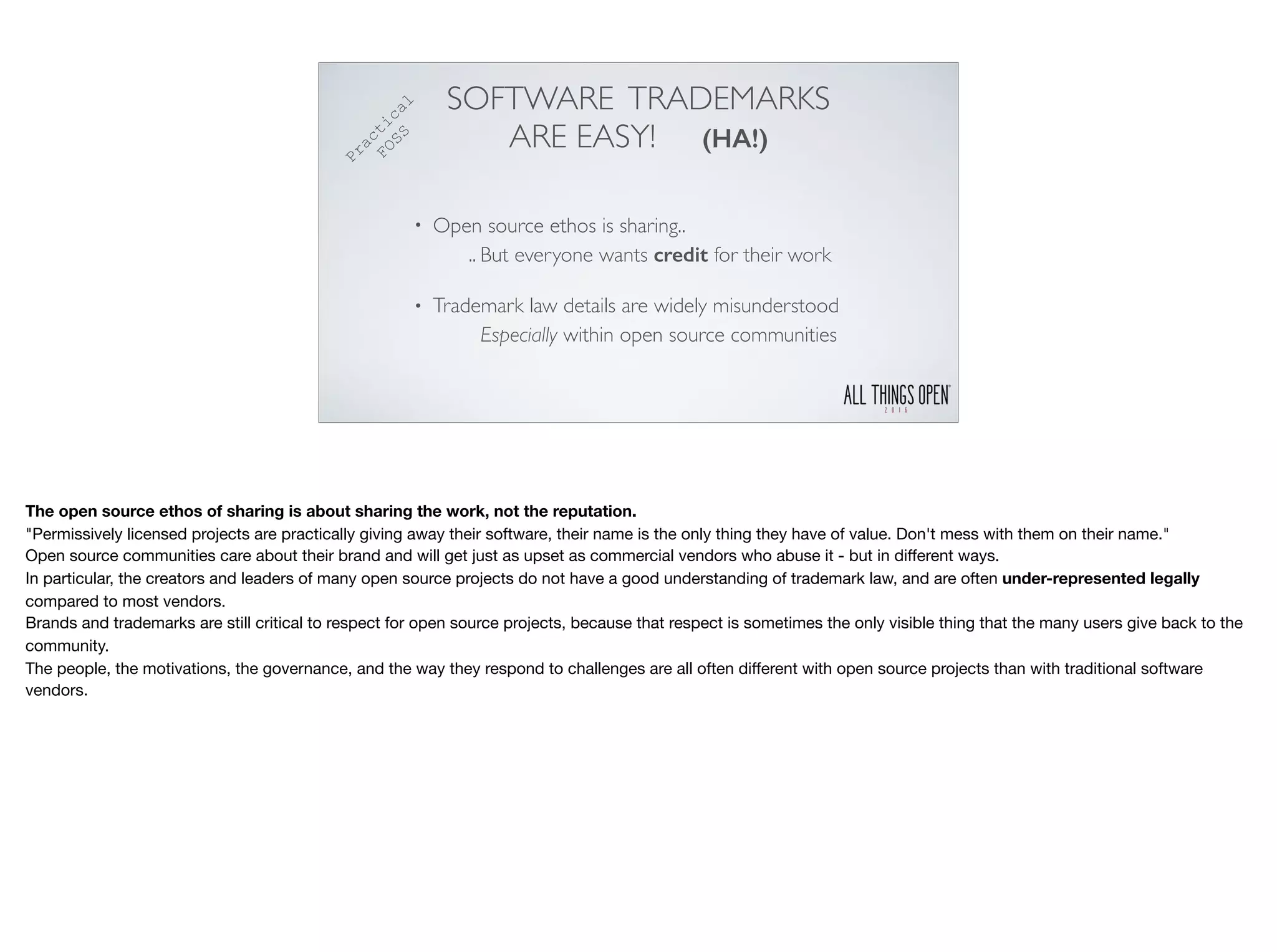 Practical Trademark Law for FOSS Projects | PPT