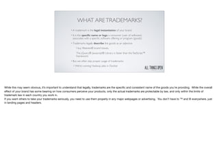 Practical Trademark Law for FOSS Projects | PDF