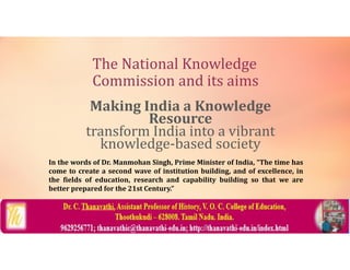National Knowledge Commission 2005 Dr.C.Thanavathi | PDF