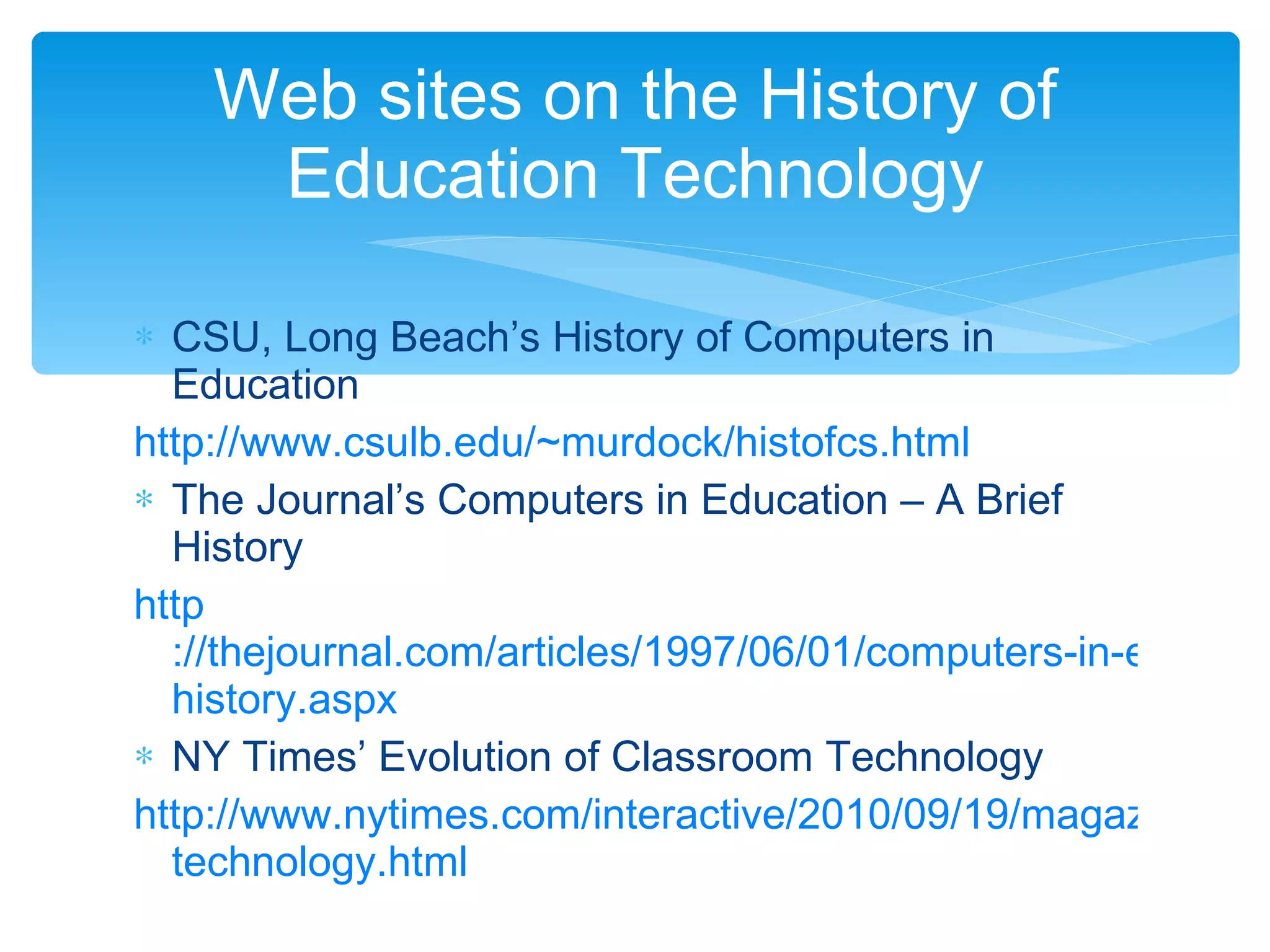 EdTech timeline | PPT