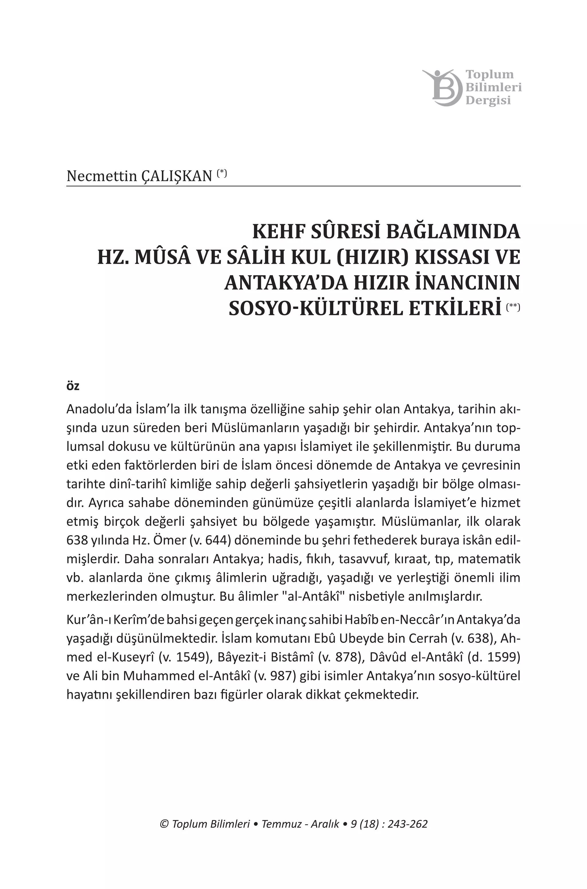 HZ. MUSA VE SALİH KUL | PDF