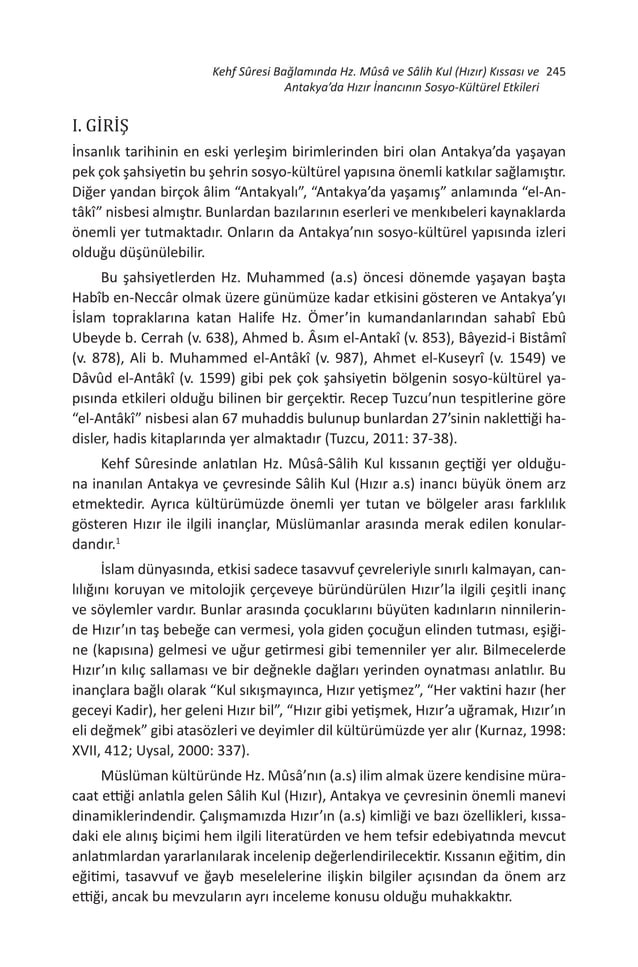 HZ. MUSA VE SALİH KUL | PDF