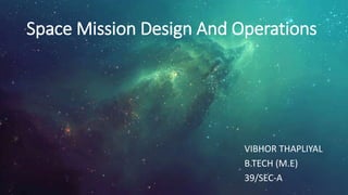 Space Mission Design