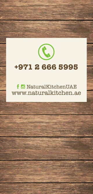 Natural Kitchen Menu | PDF