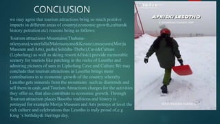 TOURISM ATTRACTIONS IN LESOTHO BY: NKOLE | PPTX