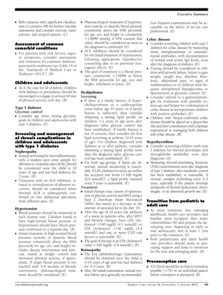 Ada 2013 executive summary | PDF | Diabetes | Diseases and Conditions