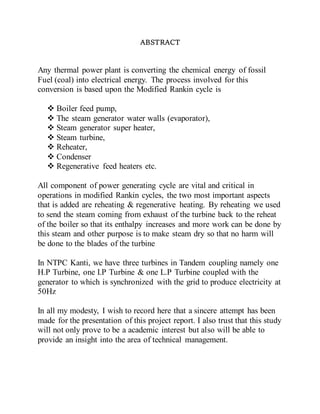 Kanti Thermal Power Station | DOCX
