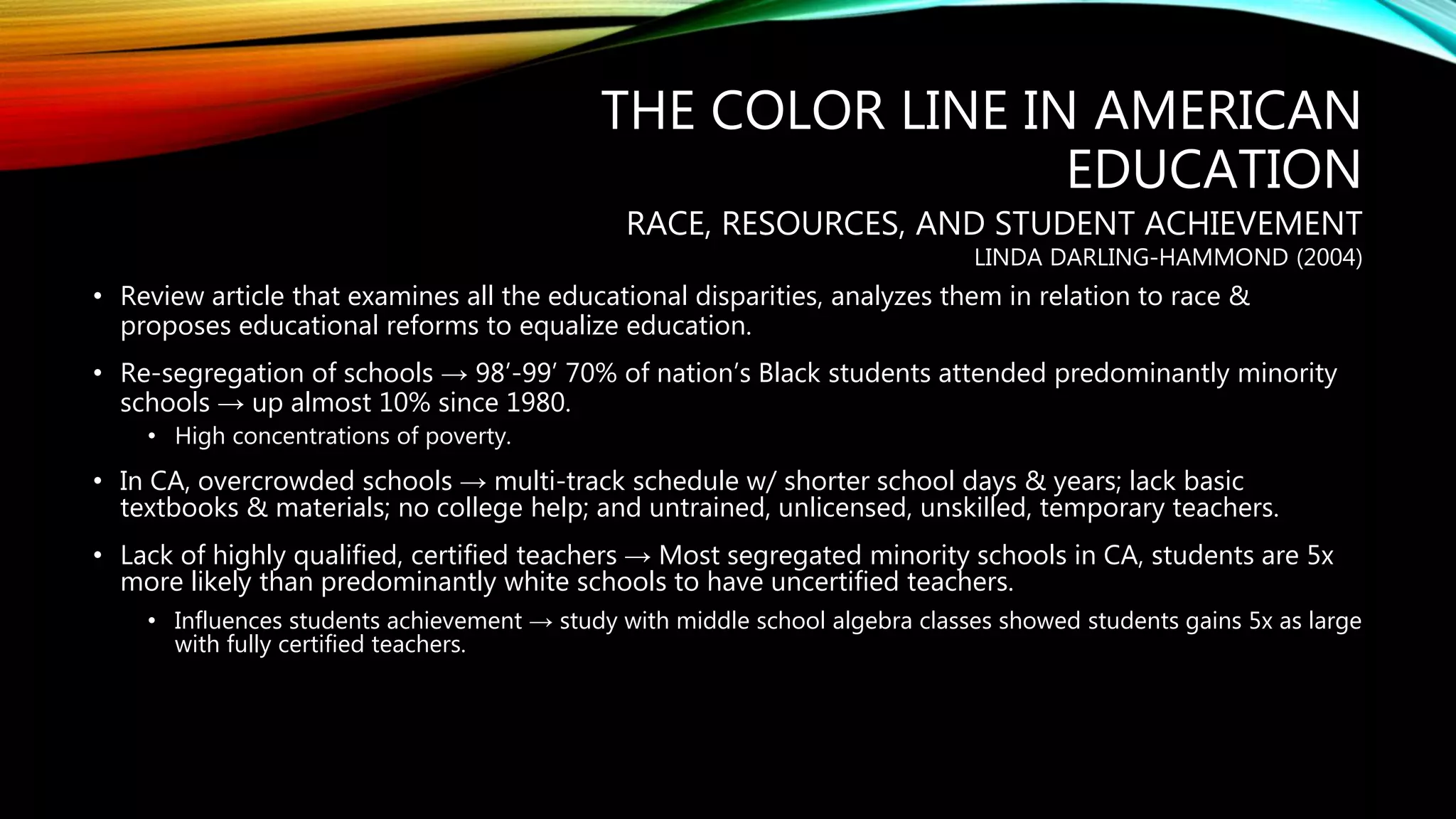 Racial inequality in education | PPTX