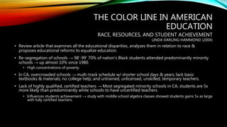 Racial inequality in education | PPTX