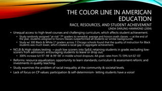 Racial inequality in education | PPTX